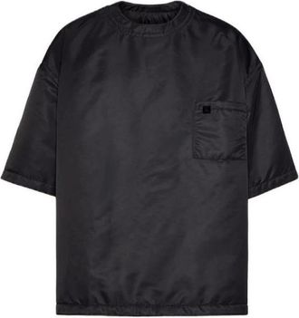 Valentino Garavani Homme, Tops, Noir, Taille: S T-shirt technique Coupe D&eacute;contract&eacute;e avec Poche Poitrine