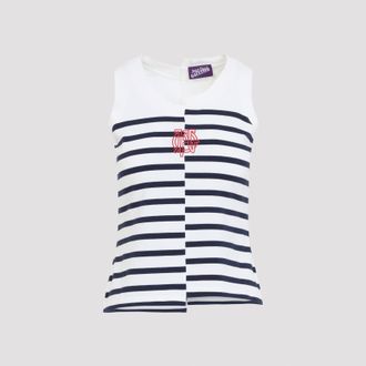 Jean Paul Gaultier Stretch Cotton Asymetric Tank Top