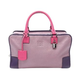 Loewe Sac &agrave; main Pre-owned Amazona 36 en cuir - Femme - Pre-owned - Violet - Taille: ONE Size