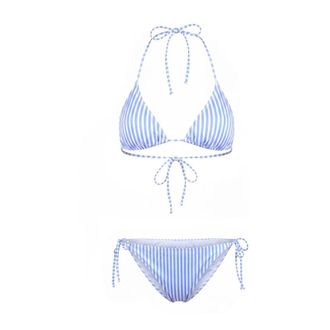 MC2 Saint Barth Femme, Maillots de bain, Bleu, Taille: 38 FR Bikini Leah Ray&eacute; Virgo