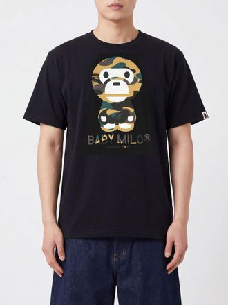 A Bathing Ape T-shirt en coton avec imprim&eacute; logo graphique sur le devant