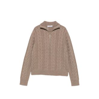 Max Mara Libero Cable-knit Quarter-zip Sweater