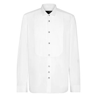 Philipp Plein Shirt Black Tie - - Shirts - Herren - Wei&szlig; - XS