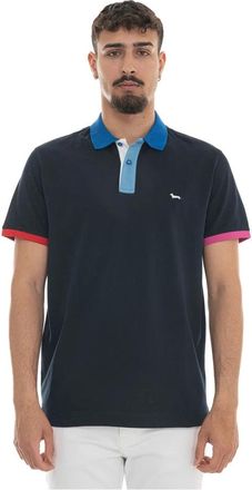 Harmont & Blaine Homme, Tops, Bleu, Taille: 2XL Lrq417 Polo &agrave; Manches Courtes