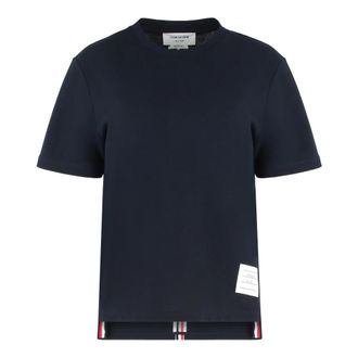 Thom Browne Klassisches Piqu&eacute;-Streifen-T-Shirt - - Tops - Damen - Blau - 2XS