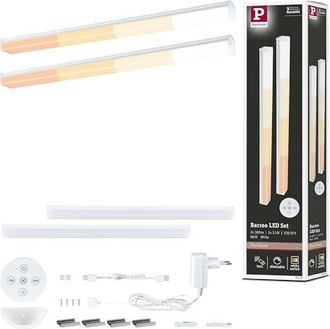 Paulmann 92128 LED Unterschrankleuchte Barreo 2x3,3W 300x22mm 2x300lm 230/24V Weiß White Switch Möbelaufbauleuchte