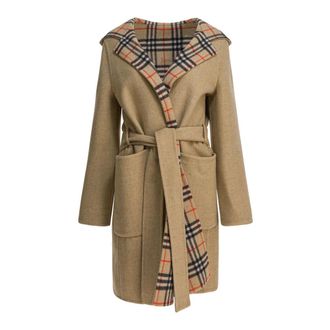 Burberry Wendemantel aus Wolle - - Coats - Damen - Beige - S