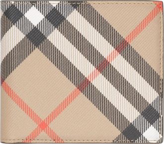 Burberry Homme, Accessoires, Beige, Taille: ONE Size Check Bifold Wallet