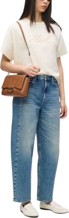 Karl Lagerfeld Femme, Jeans, Bleu, Taille: W28 Pantalon en denim Barrel