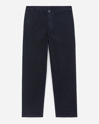 Arket Gerade Geschnittene Chino Aus Baumwolle -Blau