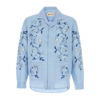 Baziszt Baziszt - Meguru Shirt - Homme - Chemises - Bleu - Taille: M