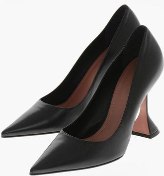 Amina Muaddi Leather Pumps AMI With 10cm Spool Heel size 40