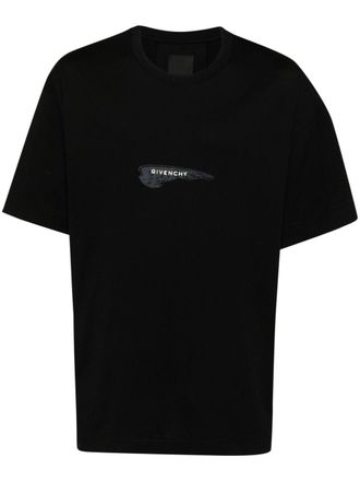 Givenchy t-shirt &agrave; ailes brod&eacute;es - Noir