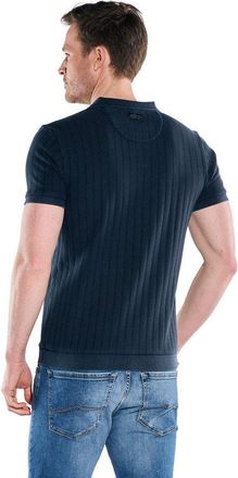 Engbers Poloshirt Herren Poloshirt mit eingewebten Streifen, Saphirblau