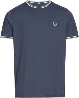 Fred Perry Baumwollstickte T -Shirt - Blau