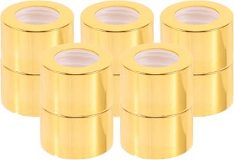 DOITOOL 10 Stück Teiliges Ersatz diffusor Kappen Passend für Ätherische Ölflaschen Nachfüllbare DIY Duftflaschen Deckel in Gold Langlebig und Einfach zu Wechs