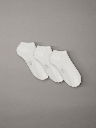 Calvin Klein Lot de 3 chaussettes de cheville en coton doux et extensible