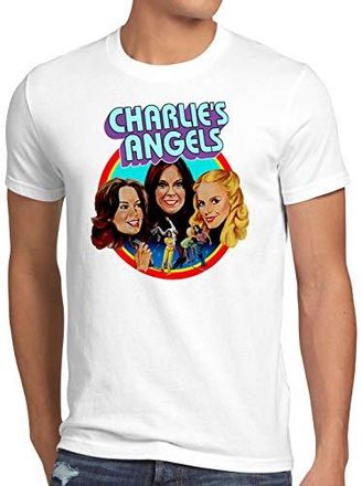 style3 Charlies Angels T-Shirt Homme drôles de Dames, Taille:XL, Couleur:Blanc