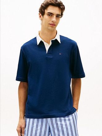 Tommy Hilfiger Polo d&eacute;contract&eacute; colour-block &agrave; logo au dos