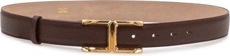 Elisabetta Franchi Femme, Accessoires, Brun, Taille: XL Leather Belt