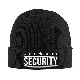 Generic Casquettes de Baseball pour Hommes Hommes &Eacute;toiles de s&eacute;curit&eacute; pour Les Agents de s&eacute;curit&eacute; Bonnet en Tricot Tuque Chapeaux dAutomne et Hiver Casquettes
