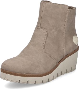 Rieker Damen Keilstiefeletten Y5065, Frauen Stiefeletten, lose Einlage,Boots,Stiefel,Bootee,Booties,halbstiefel,Kurzstiefel,beige (64),36 EU / 3.5 UK