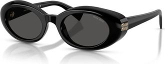 Miu Miu Oval Sonnenbrille - - Accessories - Damen - Schwarzk - 52 MM