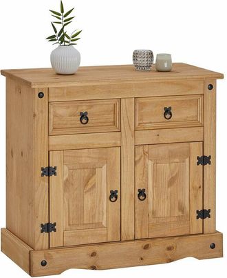 IDIMEX Buffet en pin salsa style mexicain, avec 2 portes et 2 tiroirs