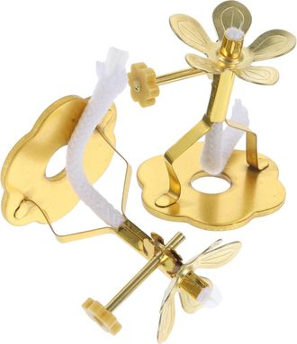 Aboofan 2 St&uuml;ck Verstellbarer Butterlampen docht Halter aus Lotus Design Windgesch&uuml;tzt Kompakt und Handlich f&uuml;r Buddhistische Tempel und Wohnkultur