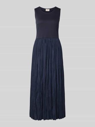 robe l&eacute;g&egrave;re Midikleid im 2-in-1-Look mit Rundhalsausschnitt