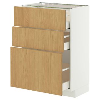 IKEA METOD / MAXIMERA Unterschrank mit 3 Schubladen