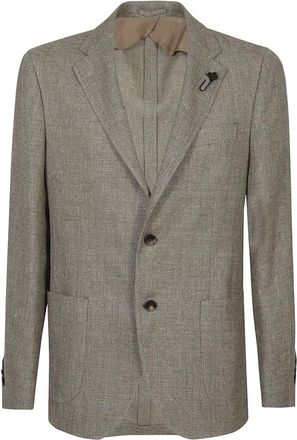 Lardini Homme, Vestes, Vert, Taille: 3XL Blazer Sp&eacute;cial Crois&eacute; Simple