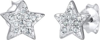 Elli Ohrringe Damen Sterne Astro mit Kristalle in 925 Sterling Silber