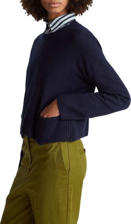 Benetton Damen Maglia G/C M/L 126wd10e4 Pullover, blau, L