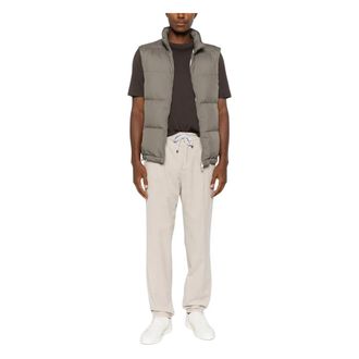 Brunello Cucinelli &Auml;rmellose gesteppte Weste - - Jackets - Herren - Grau - S