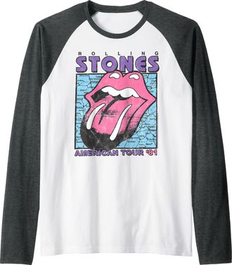 THE ROLLING STONES Offizielles The Rolling Stones American Tour 81 Weiss Raglan