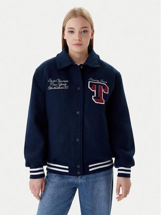 Tommy Jeans Bomberjacke Varsity DW0DW22051 Dunkelblau Relaxed Fit