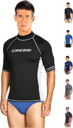 Cressi Rash Guard Man - Schützendes Kurzarmshirt für Herren, Ideal für Wassersport, aus Speziellem Elastischem Stoff, UV/UPF 50+ Sonnenschutz