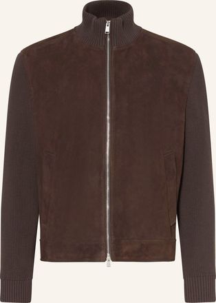 HUGO BOSS Lederjacke Maven braun