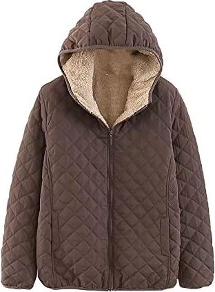 Lazzboy Veste Polaire Femme Manteau Hiver Doudoune Manteau À Capuche Avec Poche Zippé Couleur Uni Casual Fitness Vêtements Extérieur Coat Grande Taille Hiver 