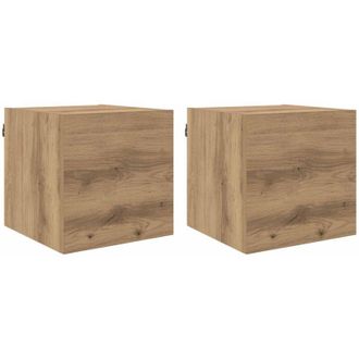 vidaXL Wandmontiertes TV-Regal Artisan-Eiche 30,5 x 30 x 30 cm vidaXL