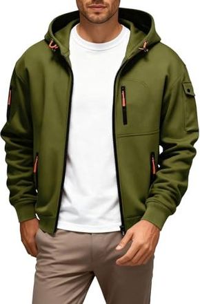 Generic Lightweigh Sweat à capuche uni pour homme 2026 Printemps Automne et Hiver Décontracté Manches longues Bouton Manches Longues Sweat à capuche Vêtements