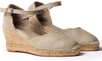 Toni Pons Damen-Espadrille aus Leinen - CALDES - Stein, 36 EU