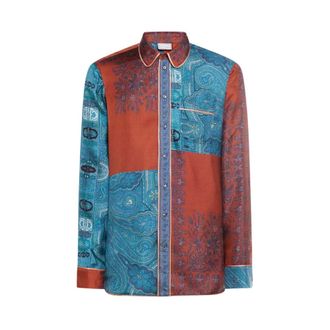 Pierre-Louis Mascia Homme, Chemises, Multicolore, Taille: L Chemise Patchwork Aloe