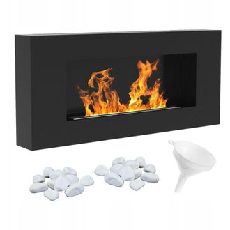 Kratki Wandkamin Bioethanol DELTA2 FLAT T&Uuml;V Biokraftstoff