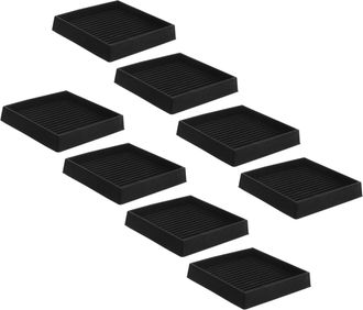 OSALADI 8 St&uuml;ck Teiliges Quadratische rutschfeste M&ouml;belrollenuntersetzer aus Gummi f&uuml;r Stuhl Tischbeine Sch&uuml;tzend gegen Kratzer Teppich und Holz Ger&auml;uschd&auml;mpf