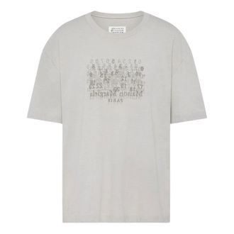 Maison Margiela Homme, Tops, Gris, Taille: L T-shirt Num&eacute;rique