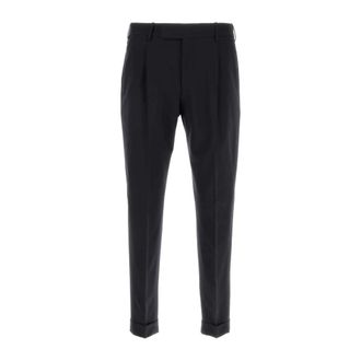 Pantaloni Torino Mitternachtsblaue Stretch-Wollhose - - Trousers - Herren - Blau - 3XL