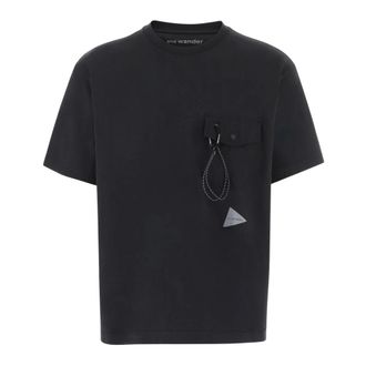 And Wander Baumwoll-T-Shirt mit Logo - - Tops - Herren - Schwarzk - XL