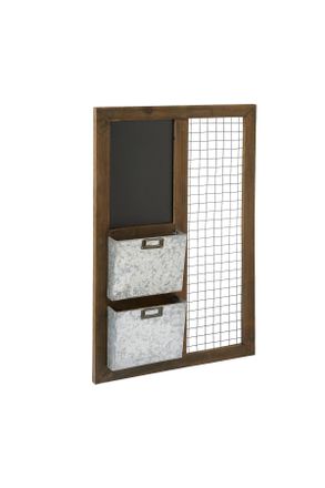 Landscape Wandregal, Braun, Grau, Holz, Metall, Tanne, massiv, 8x75x48 cm, h&auml;ngend, Wohnzimmer, Regale, Wandregale